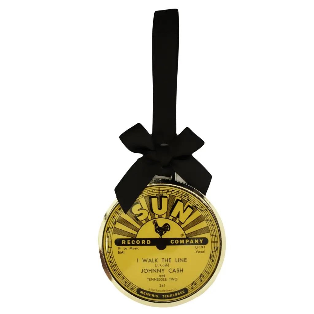 Sun Record Ornament - Johnny Cash I Walk The Line | Mid-South Products